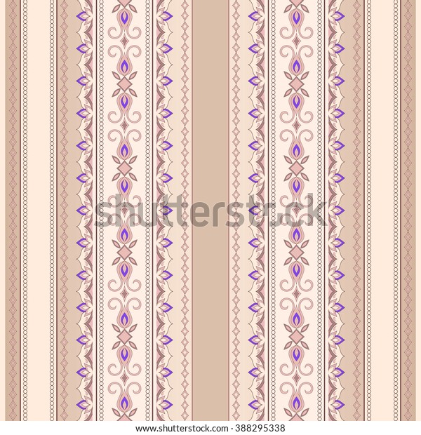 Filigree Pink Violet Seamless Border Colored Stock Vector (Royalty Free ...