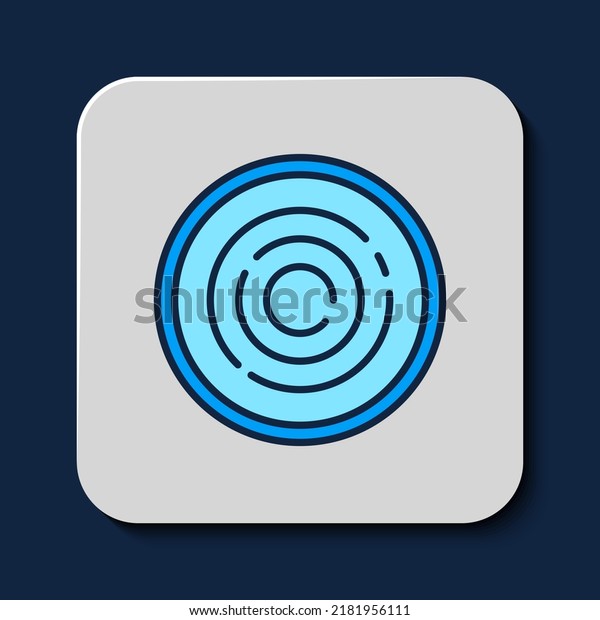 Filled Outline Checker Game Chips Icon Stock Vector (Royalty Free ...