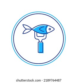 Filled Outline Dried Fish Icon Isolated Stock Vector (Royalty Free ...