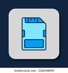 Filled Outline Sd Card Icon Isolated Stock Vector (Royalty Free ...