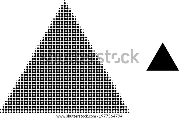 Filled Triangle Halftone Dotted Icon Illustration Stock Vector (Royalty ...