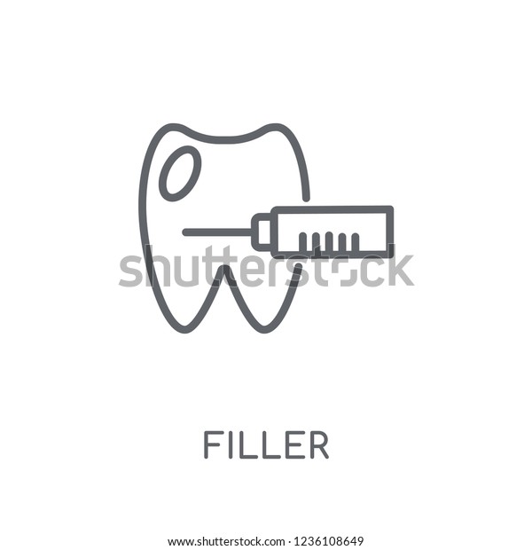 Filler Linear Icon Modern Outline Filler Stock Vector (Royalty Free ...