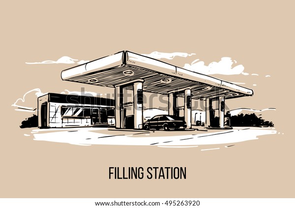3,776 Petrol Station Drawing Images, Stock Photos & Vectors | Shutterstock
