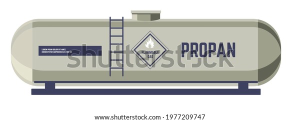 Filling Station Propane Container Storage Industrial Stock Vector ...