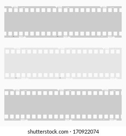 Set Film Camera Strips Horizontal Position Stock Vector (Royalty Free ...