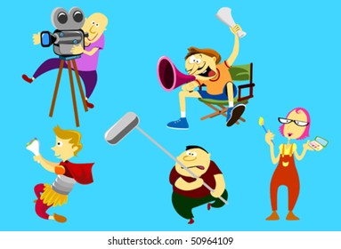 743 Cartoon film crew Images, Stock Photos & Vectors | Shutterstock