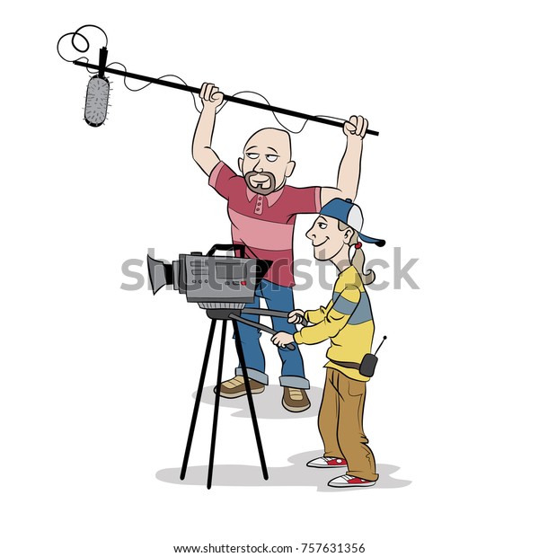 Film Crew Working Stock Vector (Royalty Free) 757631356 | Shutterstock
