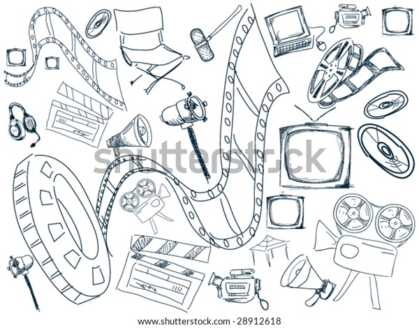 Film Doodles Vector Stock Vector (Royalty Free) 28912618