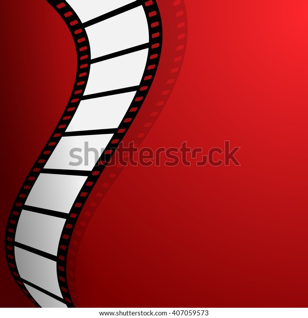 Film On Red Background Stock Vector (Royalty Free) 407059573 | Shutterstock