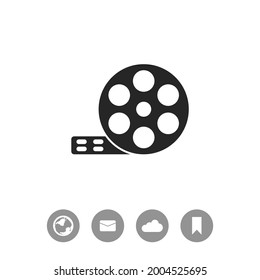 Film Ree Vector Black Simple Icon Stock Vector (Royalty Free ...