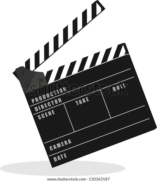 Film Set Clapper Stock Vector (Royalty Free) 130363187
