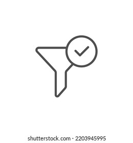 Filter Icon Check Sign Funnel Icon Stock Vector (Royalty Free ...