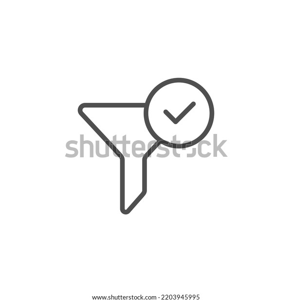 Filter Icon Check Sign Funnel Icon Stock Vector (Royalty Free ...