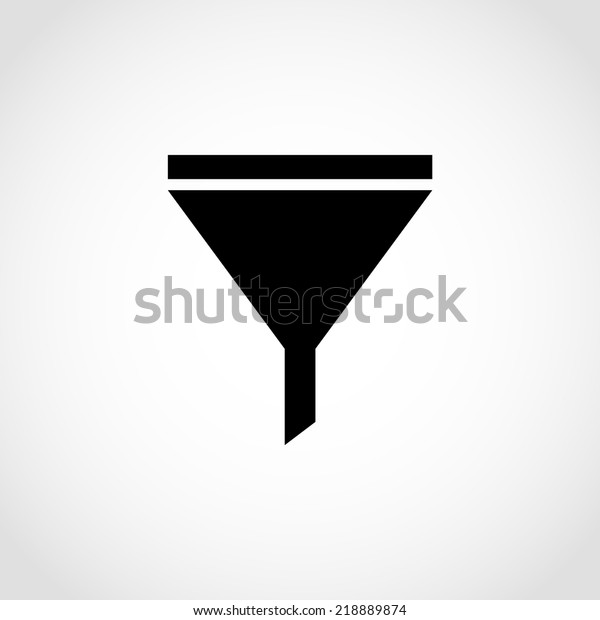 Filter Icon Isolated On White Background Stock Vector (Royalty Free ...