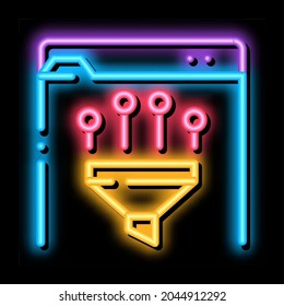 Filtering Data Neon Light Sign Vector Stock Vector (Royalty Free ...