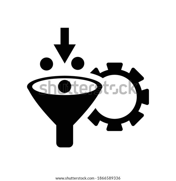 Filtration Process Iconanalysisexplorationfilter Vector Illustration ...