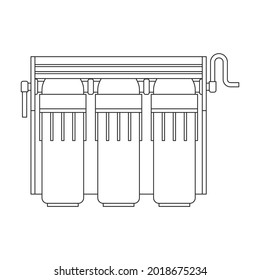 Filtration Tank Vector Iconoutline Vector Icon Stock Vector (Royalty ...