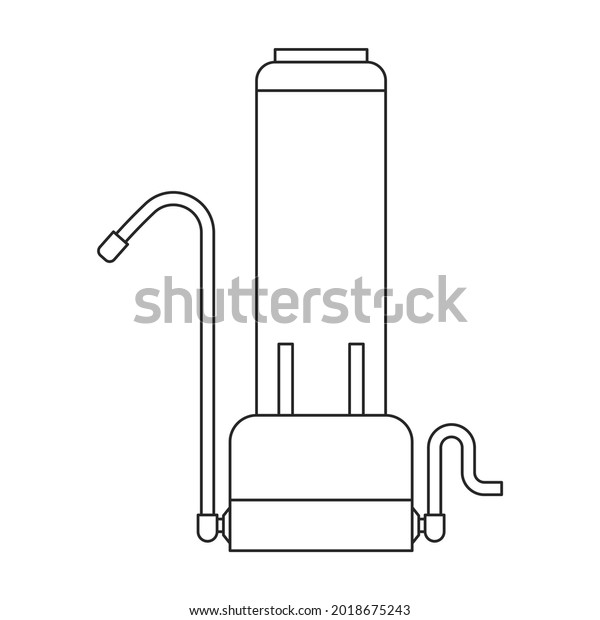 Filtration Tank Vector Iconoutline Vector Icon Stock Vector (Royalty ...
