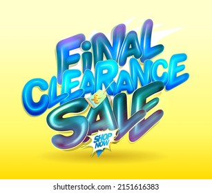 Final Clearance Sale Vector Poster Template Stock Vector (Royalty Free ...