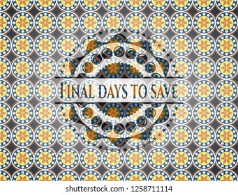 Final Days Save Arabic Badge Background Stock Vector (Royalty Free ...