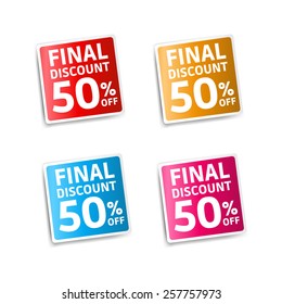 Save 50 Sticker Stock Vector (Royalty Free) 257757943