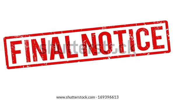 2,048 Final Notice Vector Images, Stock Photos & Vectors | Shutterstock