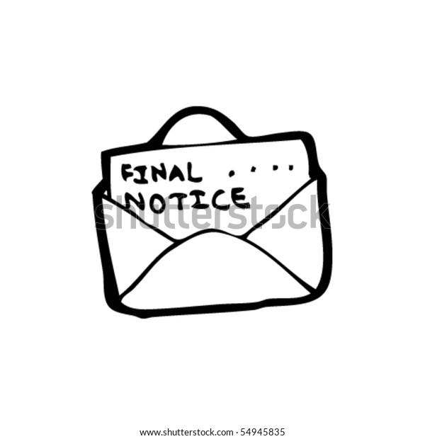 Final Notice Letter Drawing 库存矢量图（免版税）54945835 | Shutterstock