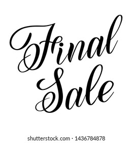 Final Sale Black Isolated Cursive Calligraphic Stock Vector (Royalty ...