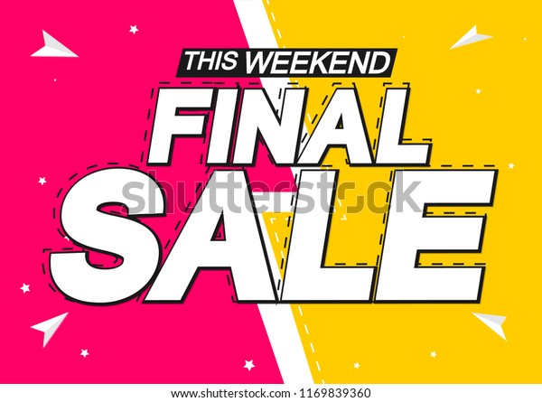 Final Sale Poster Design Template This Stock Vector (Royalty Free ...