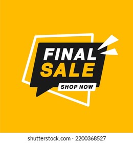 Final Sale Simple Isolated Vector Image Stock Vector (Royalty Free ...