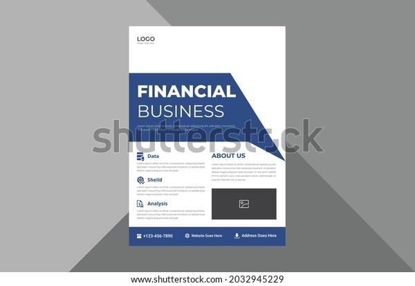Finance Business Flyer Design Budget Management Stock Vector (Royalty ...