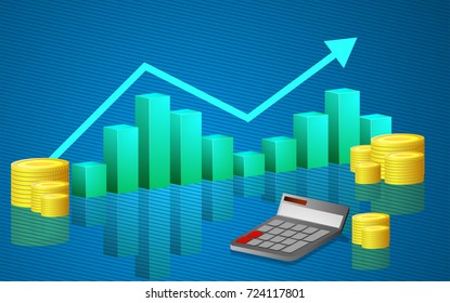 Finance Chart Accounting Money Stock Vector (Royalty Free) 724117801 ...