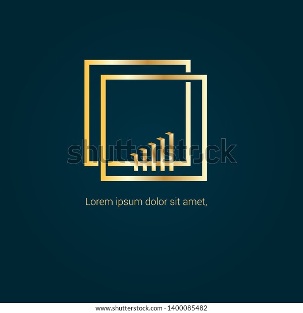 Finance Chart Gold Logo Concept Designed Stock Vector (Royalty Free ...