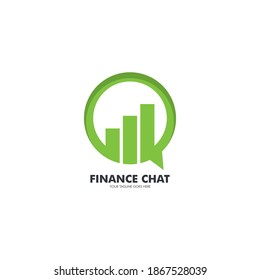 Finance Chat Logo Vector Icon Illustration Stock Vector (Royalty Free ...