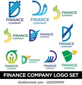Finance Company Logo Vector Design Set Stock Vector (Royalty Free ...
