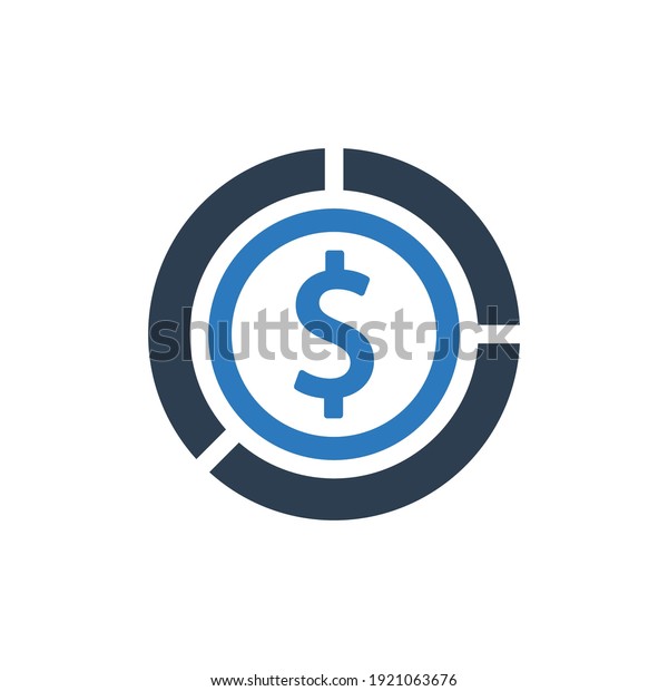 Finance Diagram Circle Icon Business Pie Stock Vector (Royalty Free ...