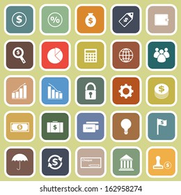 Finance Flat Icons On Yellow Background Stock Vector (Royalty Free ...