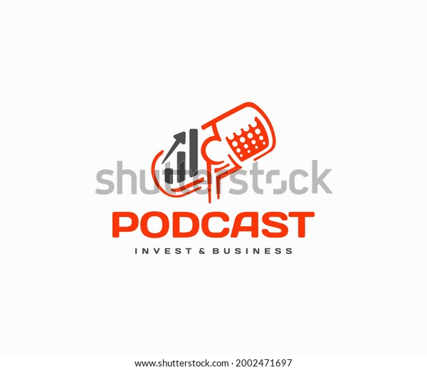 Finance Podcast Logo Design Financial Talk Stock Vector (Royalty Free ...