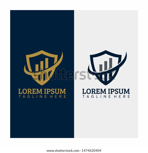 Finance Shield Logo Financial Protection Icon Stock Vector (Royalty ...
