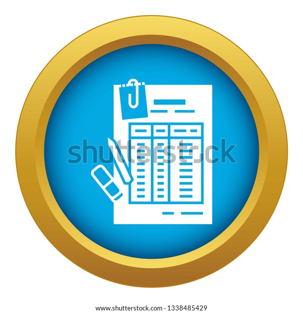 Finance Table Paper Icon Blue Vector Stock Vector (Royalty Free ...