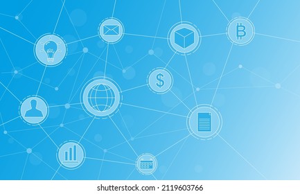 Finance Technology Icons Digital Transformation Innovation Stock Vector ...