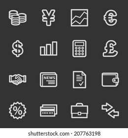 Finance Web Icons Grey Set Stock Vector (Royalty Free) 207763198 ...