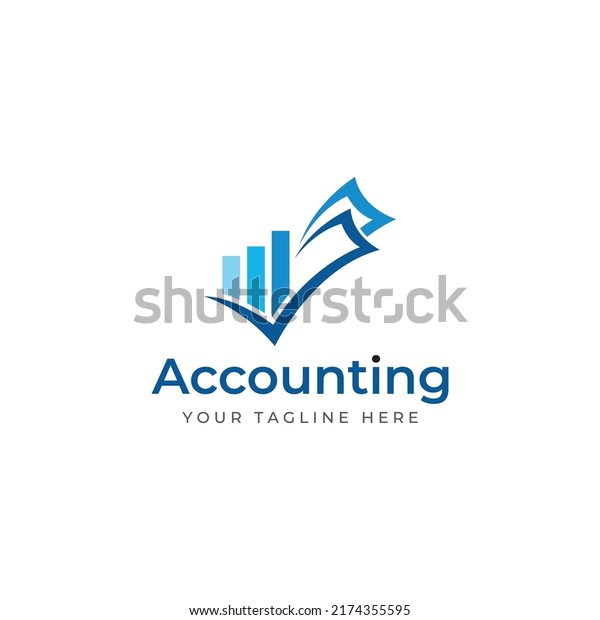 Financial Accounting Logo Check Mark Financial 库存矢量图（免版税）2174355595 ...