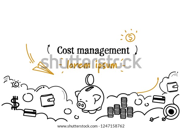 Financial Analysis Cost Management Concept Sketch Stock Vector (Royalty ...