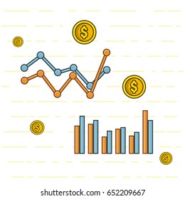 Financial Analysis Line Art Stock Vector (Royalty Free) 652209667 ...