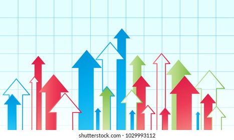 Financial Arrow Graph Vector Business Graph: เวกเตอร์สต็อก (ปลอดค่า ...