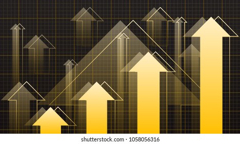 Financial Arrow Graph Vector Business Graph Stock Vector (Royalty Free ...
