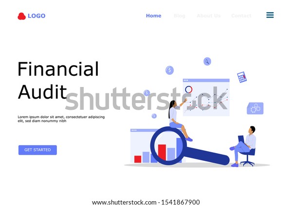 Financial Audit Vector Illustration Concept Suitable Stock Vector ...
