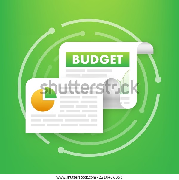 Financial Budget Analysis Budget File Management Stock Vector (Royalty ...