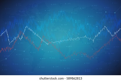 Financial Chart Line Graph Bar Chart Stock Vector (Royalty Free ...